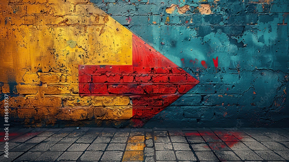 brick wall with a piece of street art that has been used to inspire ...