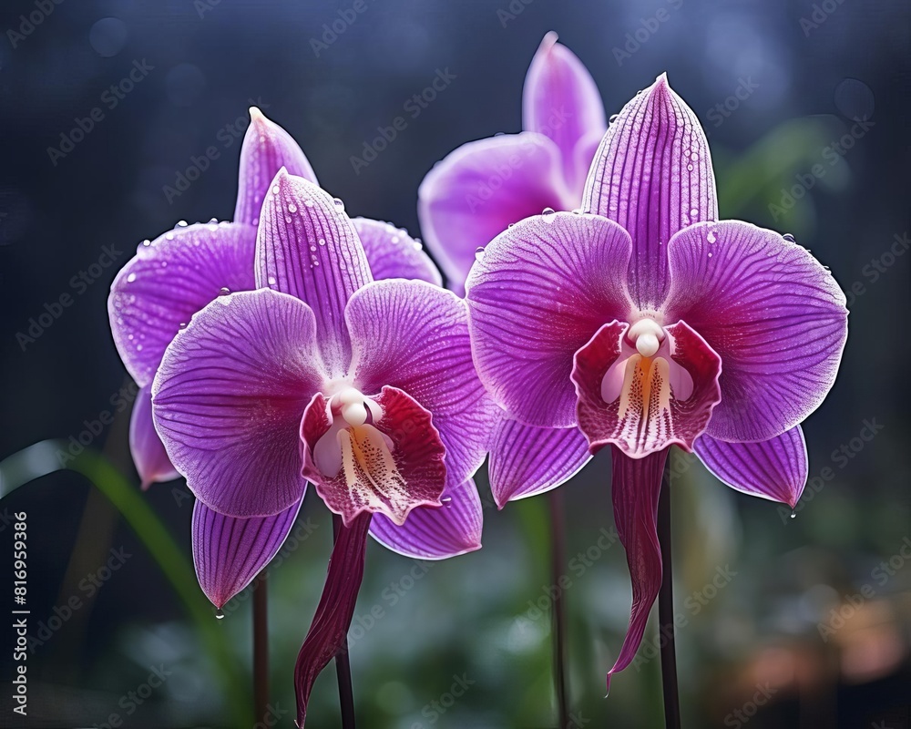 Enhance the beauty of this photo of purple orchids by making the colors ...