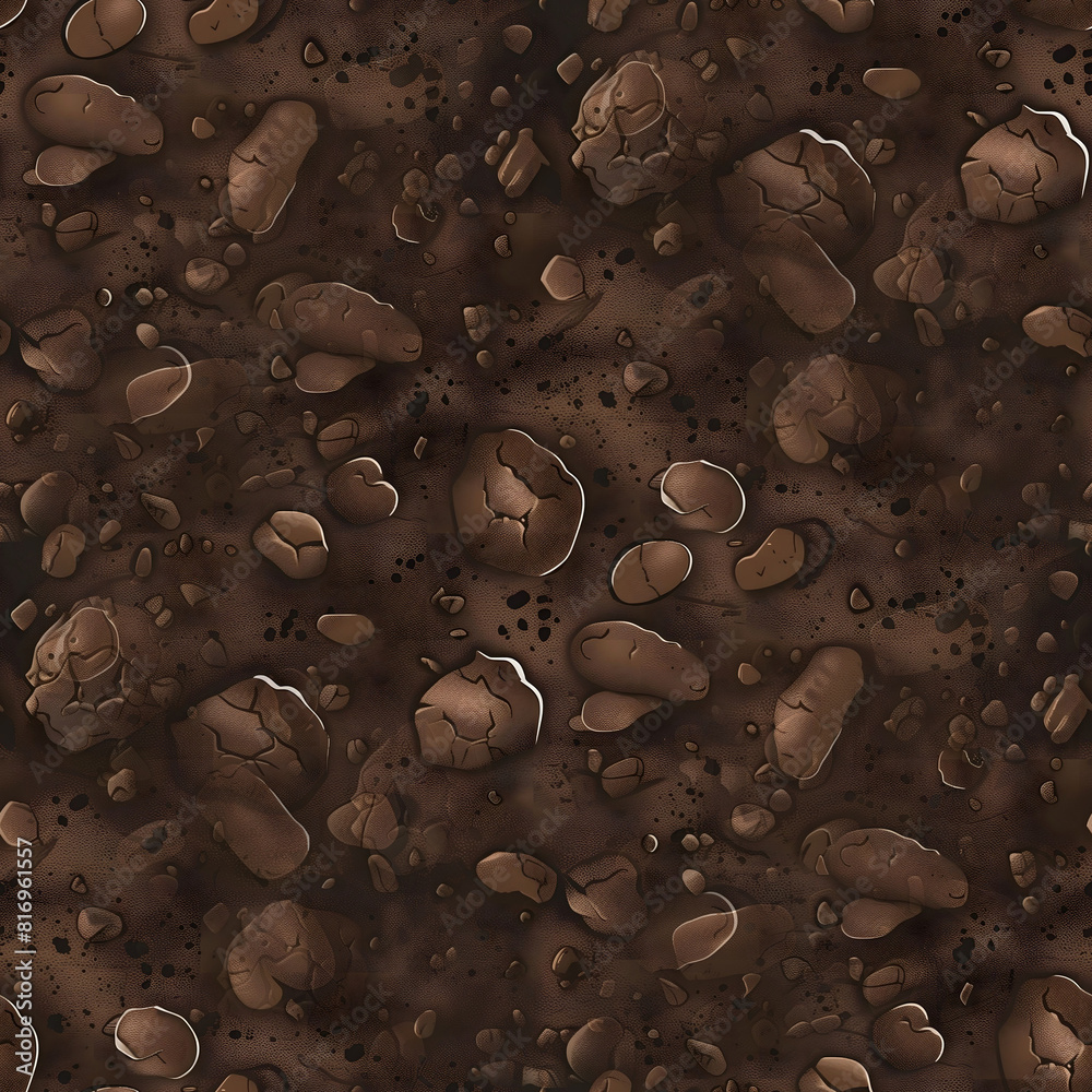 Cartoon mud seamless texture. Stock Illustration | Adobe Stock