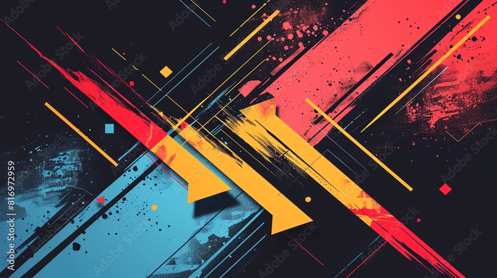 A visual representation of a contradiction with opposing arrows ...