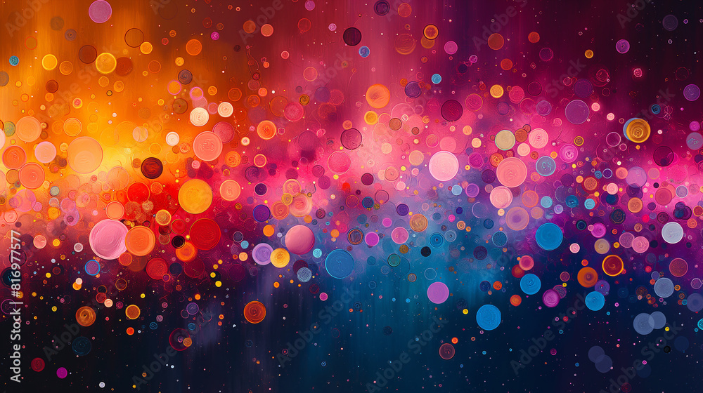 A visually rich composition featuring pulsating polka dot patterns ...