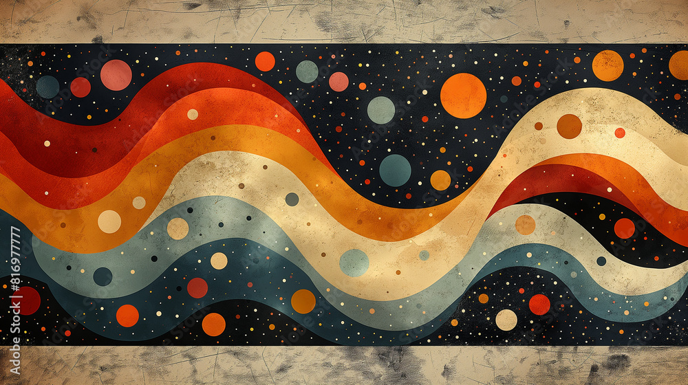 An artistic representation of pulsating polka dot patterns rendered in ...