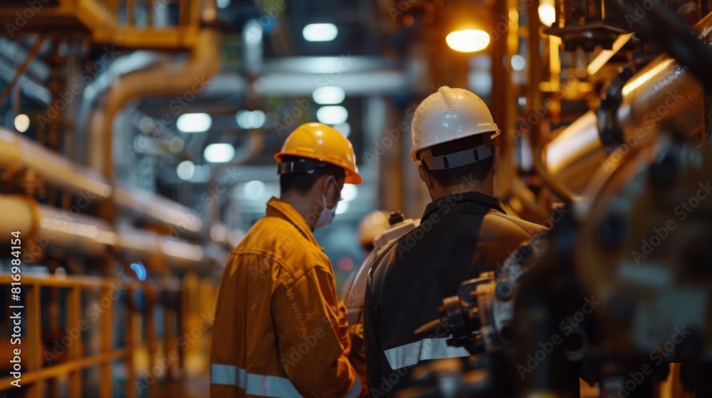 Depict a maintenance crew using predictive analytics to schedule ...