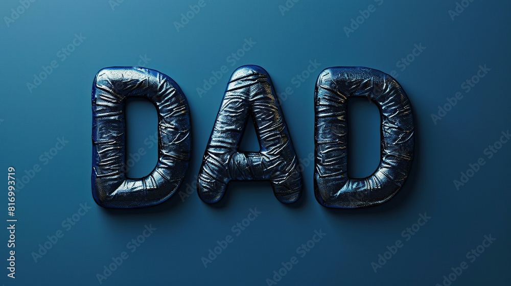 fathers day template 3d DAD font of super dad or father and child ...