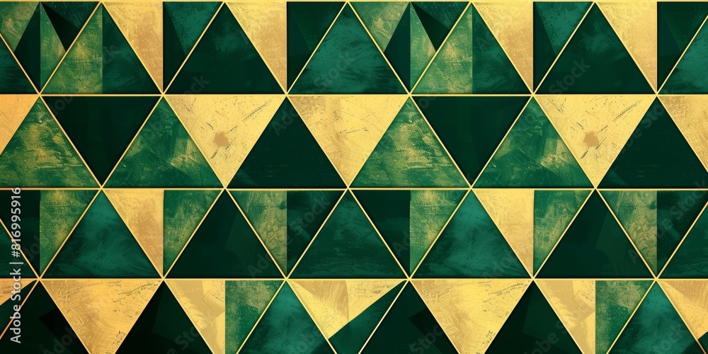 gold pattern with triangle and diamond shapes, seamless, vector ...