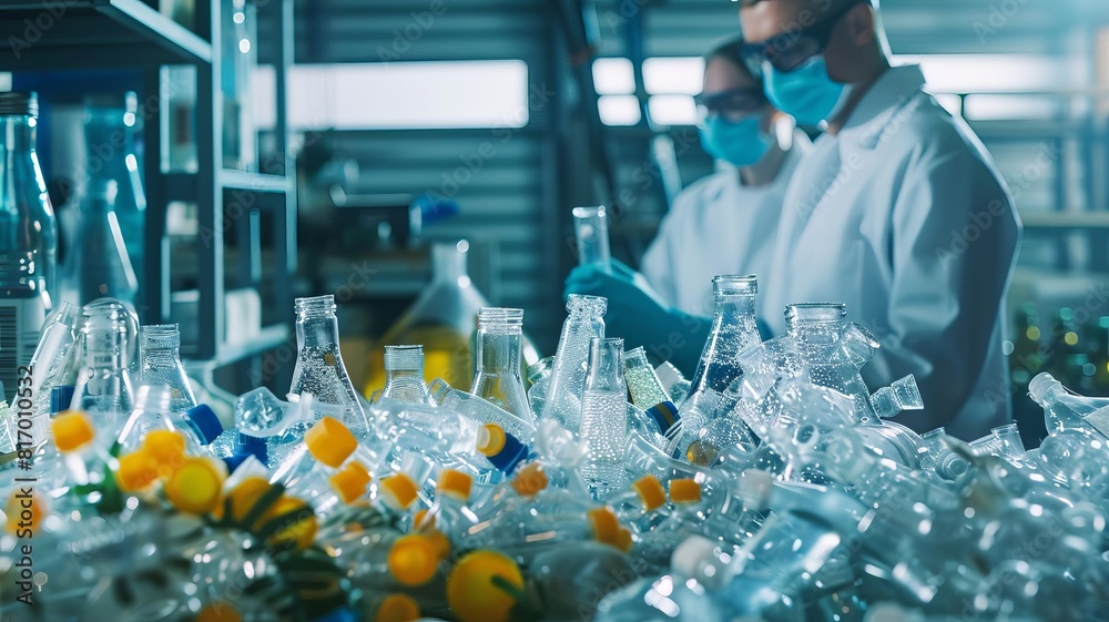 Enzyme reaction demonstration front view, observing breakdown of ...