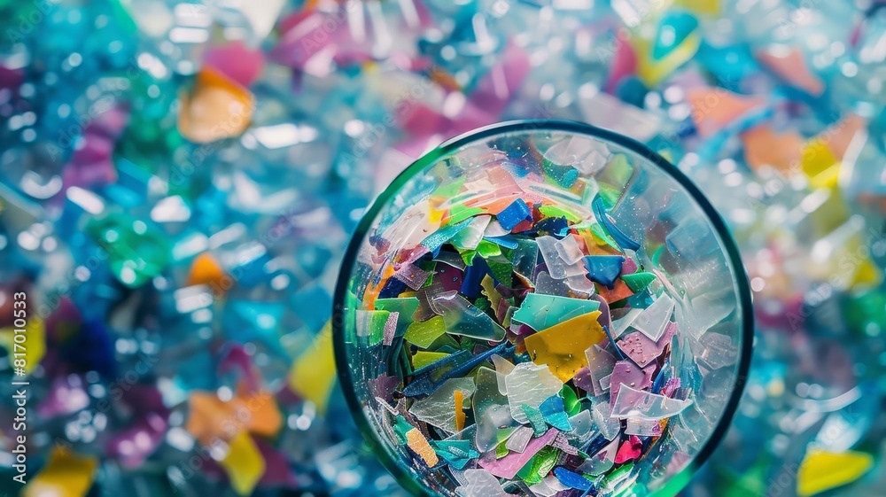 Enzyme reaction demonstration front view, observing breakdown of ...