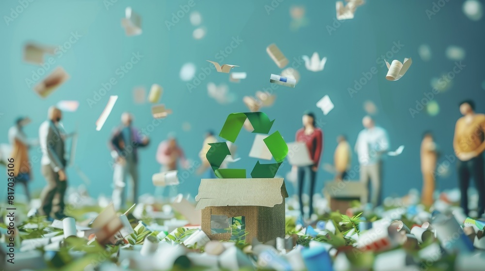 3d modelCreate an image of people from different countries coming ...