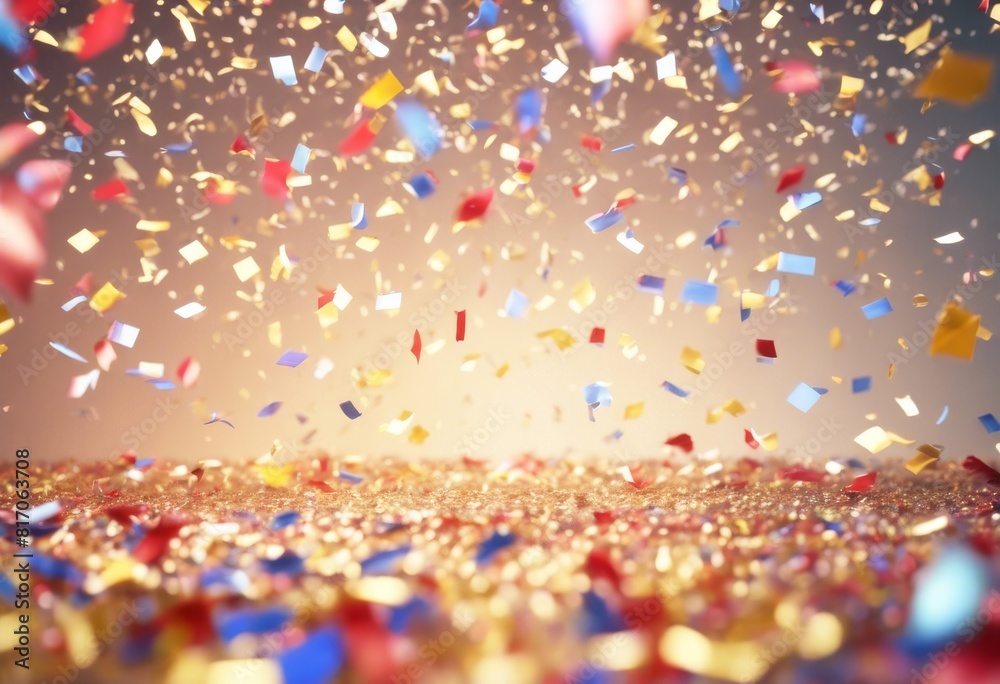 'confetti Welcome back rendering celebration 3D text gold template ...