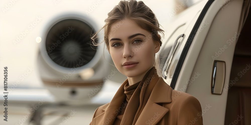 Symbolizing Luxury Business Travel: An Elegant Hostess by Limousine and ...