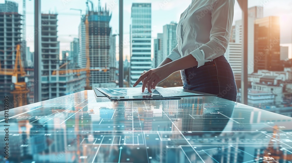 Envision the intersection of modern architecture, financial technology ...