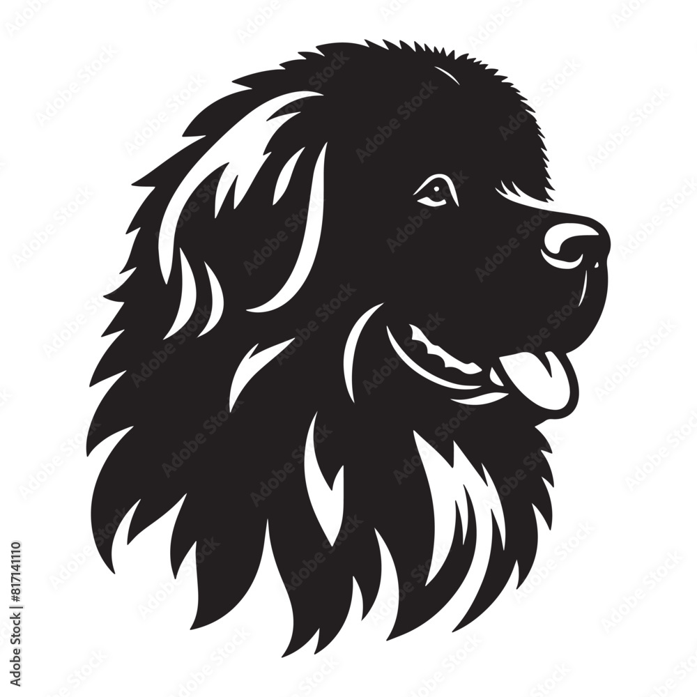 Newfoundland dog silhouette, Regal Dog silhouette, Newfoundland dog ...
