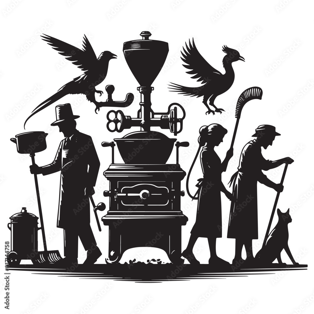 roasters silhouette images, roasters silhouette PNG, roasters ...