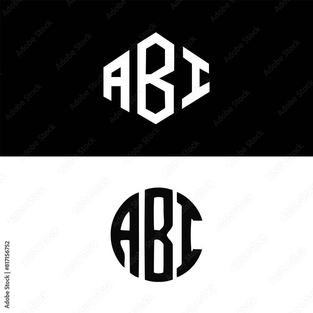 ABI Letter Logo Design. Initial letters ABI logo icon. Abstract letter ...