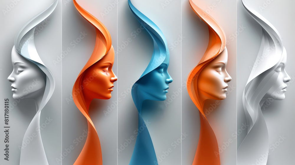 A collection of womens faces displaying a range of different skin tones ...