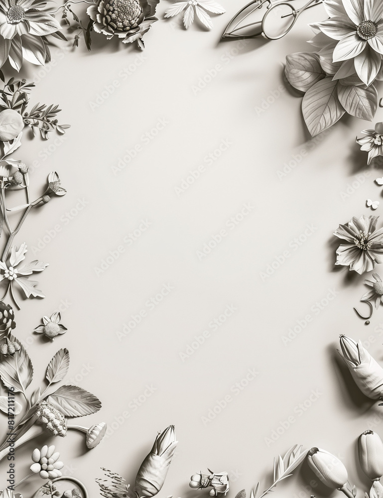 Fresh Blooms: Spring Letter Template- Letter page background ...