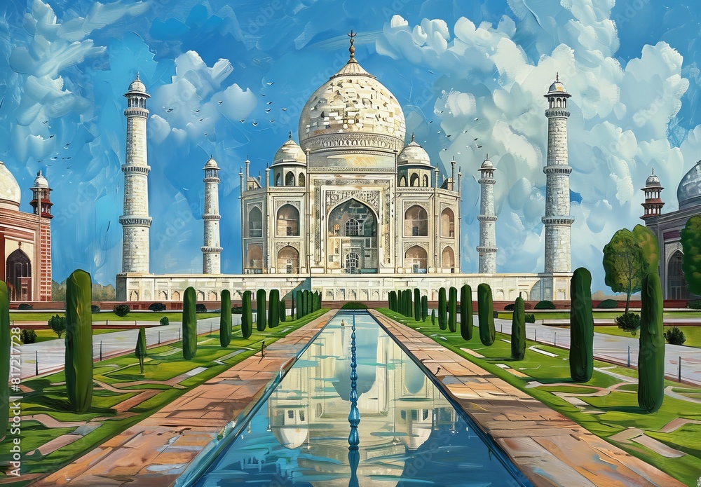 Create paintings of world-renowned landmarks like the Eiffel Tower ...