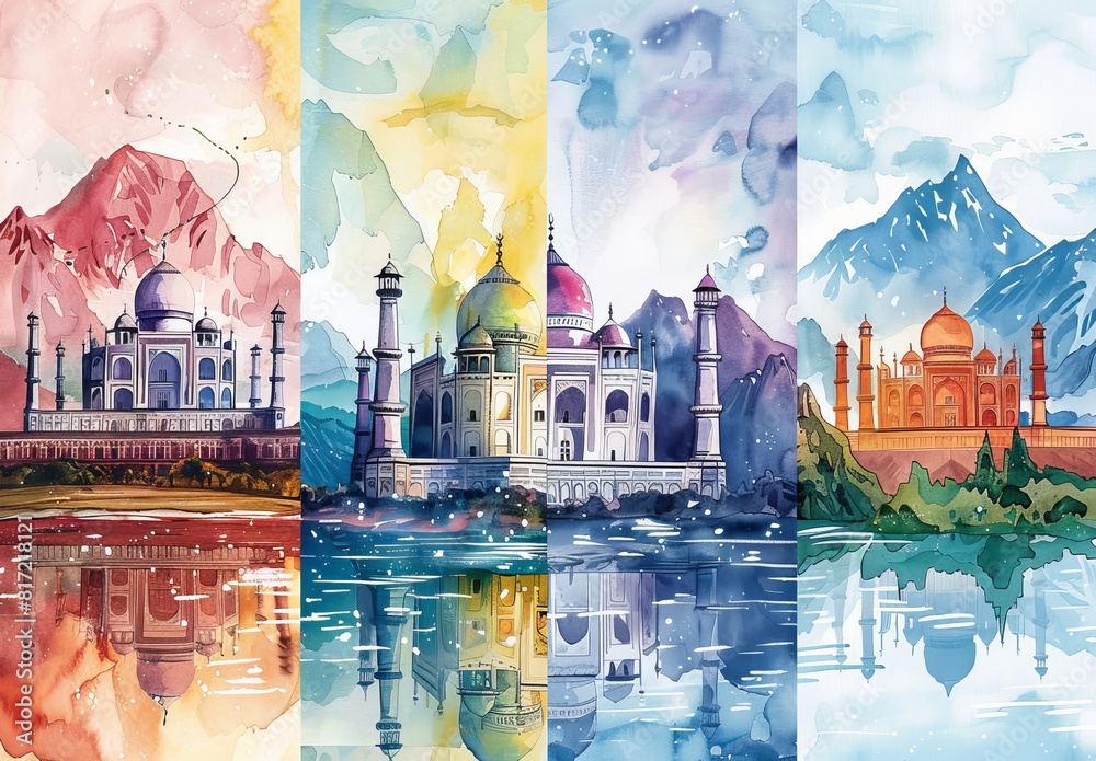 Create paintings of world-renowned landmarks like the Eiffel Tower ...