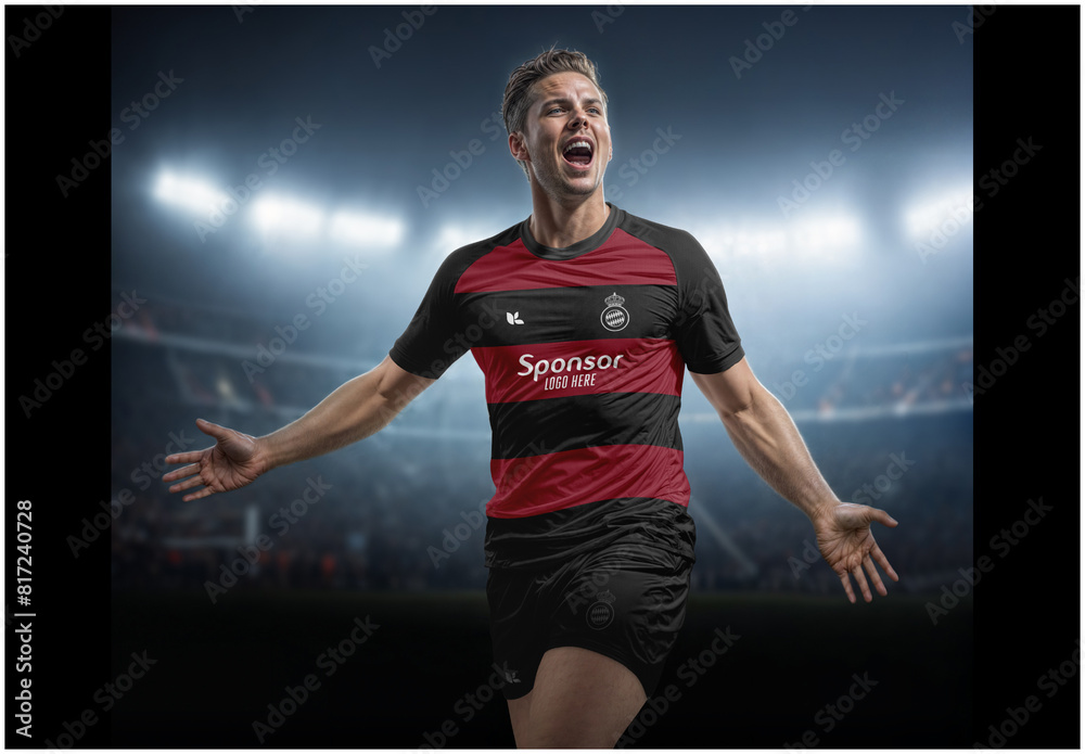 Soccer Player Mockup Stock Template | Adobe Stock