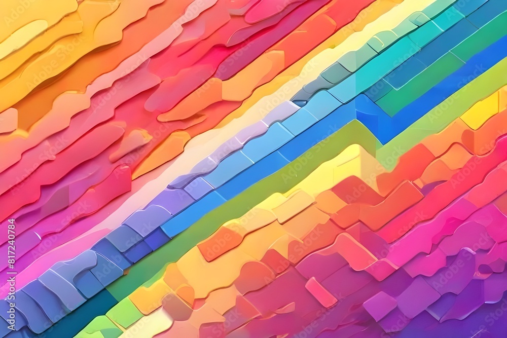 Chromatic Matrix: Bold Pixel Wallpaper Design, AI-generated photo of ...