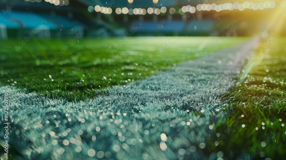 Close up soccer field lines. Background soccer pitch grass football ...