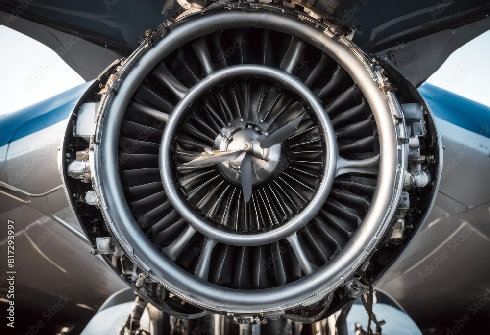 'service aircraft open view hood engine aeroplane plane hangar aviation ...