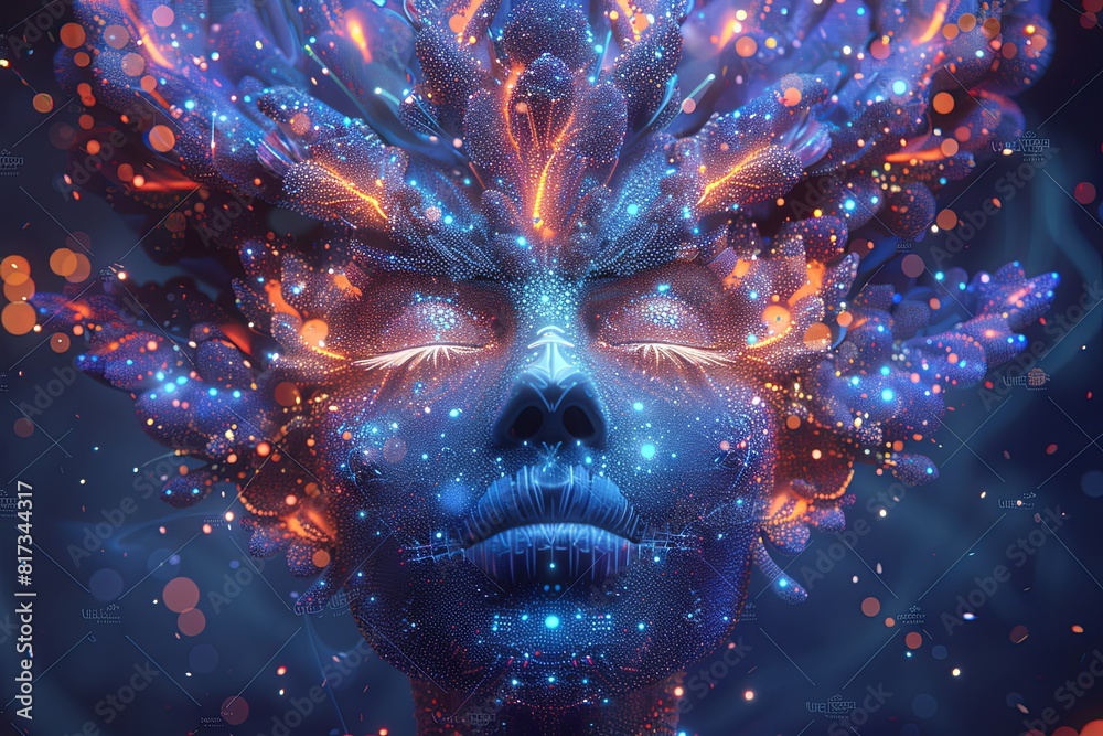 Flowerpunk Futuristic Deity: Mesmerizing Dia de los Muertos Sci-Fi ...