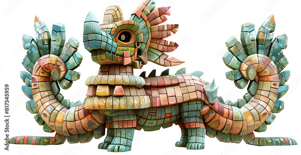 Tolteca god Quetzalcoatl ( The Feathered Serpent god, associated with ...