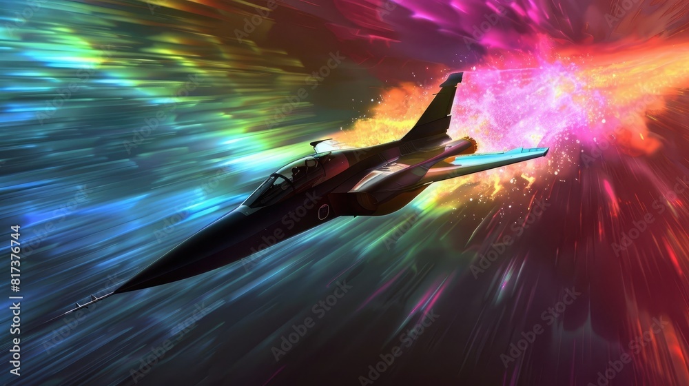 Experimental jet breaks sound barrier, creating a colorful shockwave ...