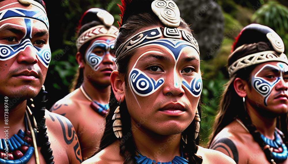 International Day of the World's Indigenous Peoples. The Maori tribe of ...