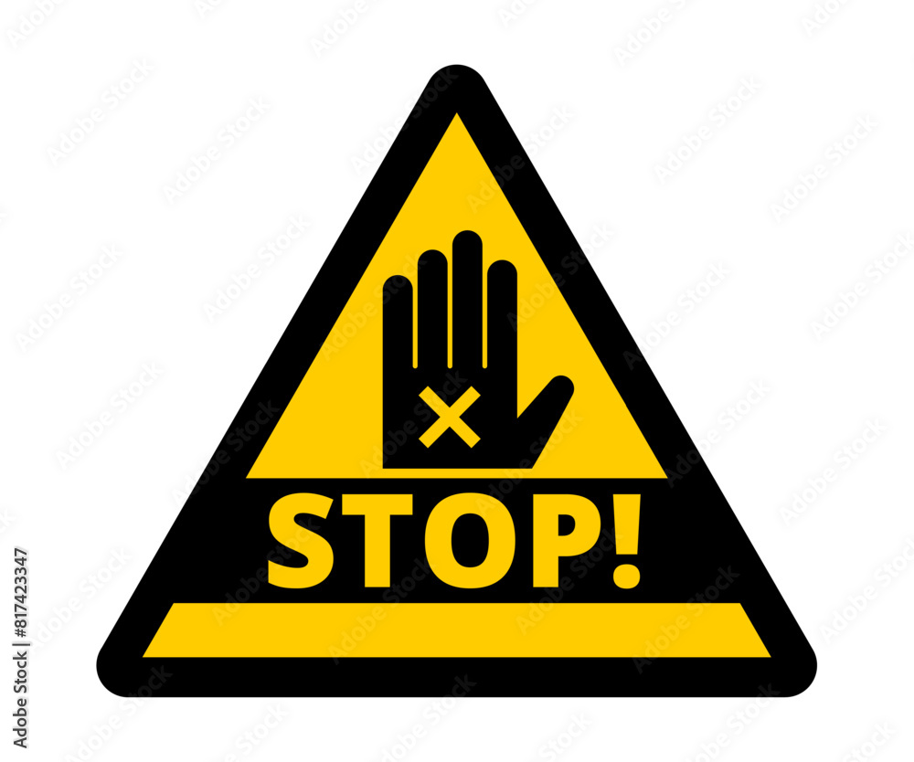 warning stop do not touch sign Stock Vector | Adobe Stock