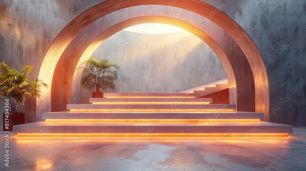 Simple and clean sport podium design with a focus on geometry Stock ...