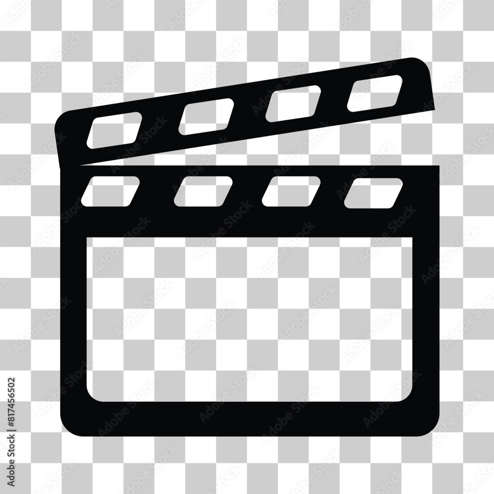 Film clap board cinema open icon. Opened movie clapper film clap board ...