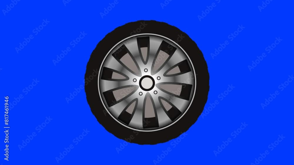 2D design of rotating car tires: A looping animation depicting the ...