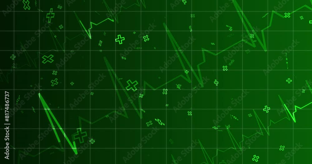 EKG ECG Cardiogram moving healthcare medical bg in 4K. Health ...