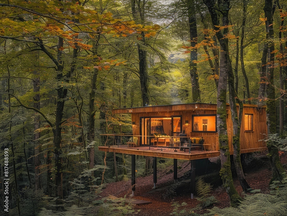 Forest Eco-retreats Immersed in the Lush Greenery of Dense Woodlands ...