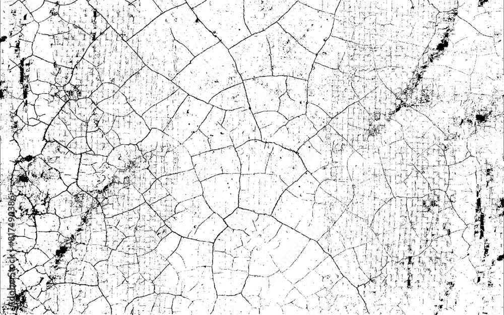 Black grunge effect on white background, cracked ground, ground ...