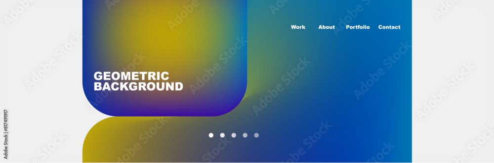 Arrows and squares with bright colors and round angles. Vector ...