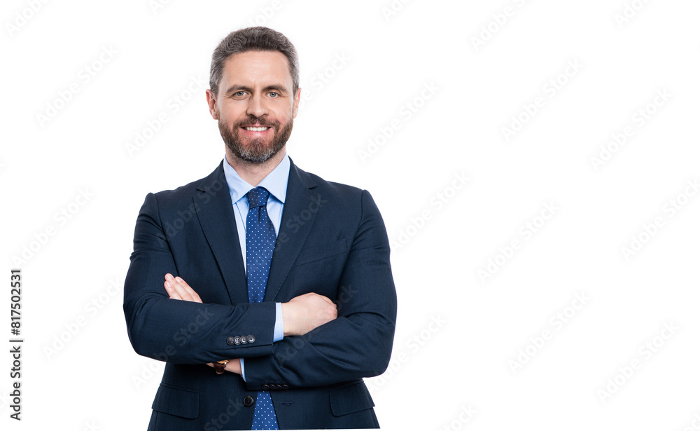 Business success. Successful CEO in suit. Confident entrepreneur ...