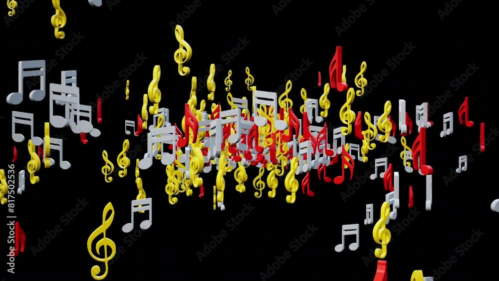 Concept of flowing music tracks with symphony of rhythm and melodies ...