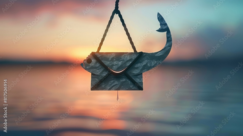 Phishing Awareness A conceptual image of a fishing hook disguised as an ...