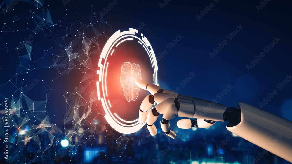 MLP 3D rendering futuristic droid robot technology development ...