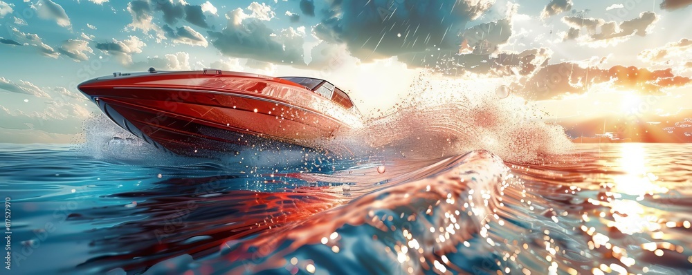 Illustrate the thrill of adventure with a digital photorealistic ...