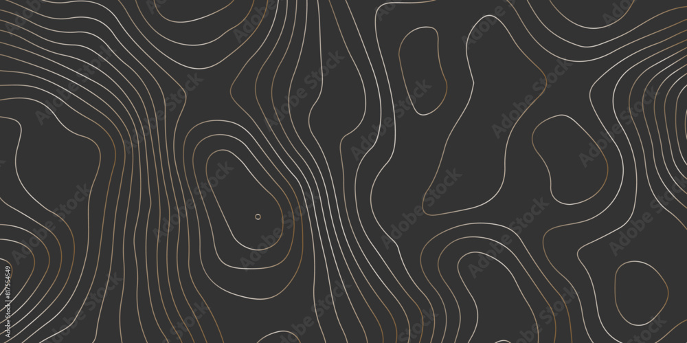 Abstract wavy topographic map. Abstract wavy and curved lines ...