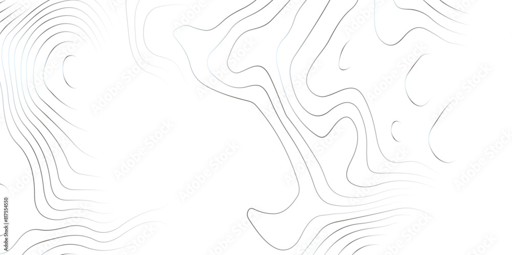 Abstract black and white wavy topography map background. Topography ...