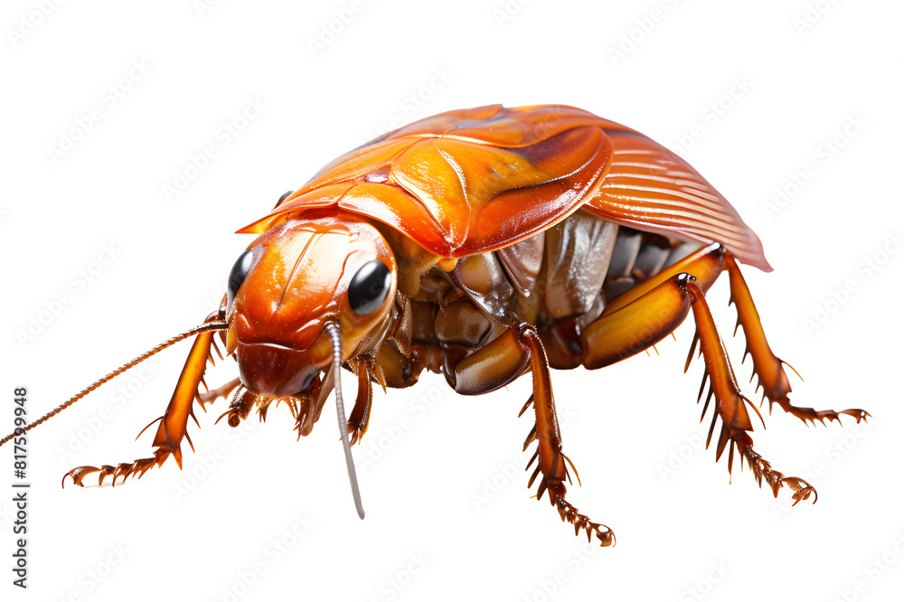 Brown cockroach Blattodea or Blattaria isolated on cut out PNG or ...