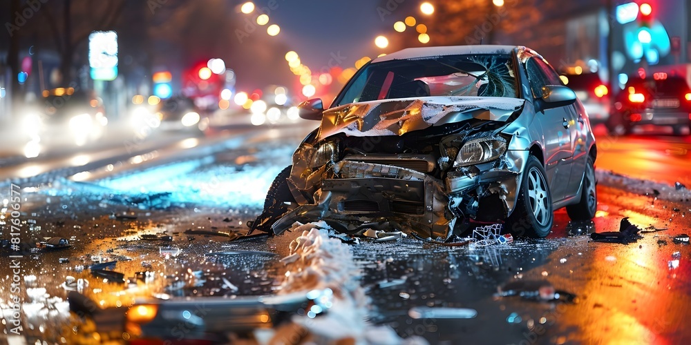 Two cars collided headon causing damage traffic rules violated in ...