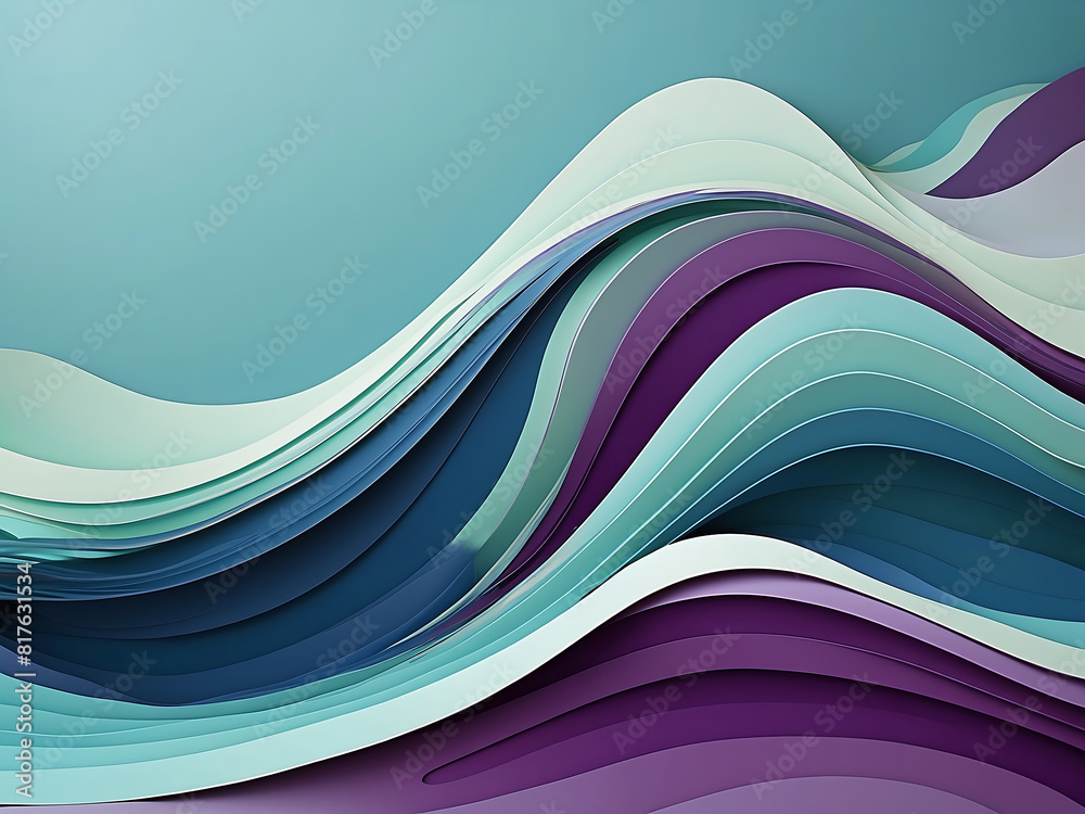 abstract background Blue and purple wave pattern paper It consists of ...
