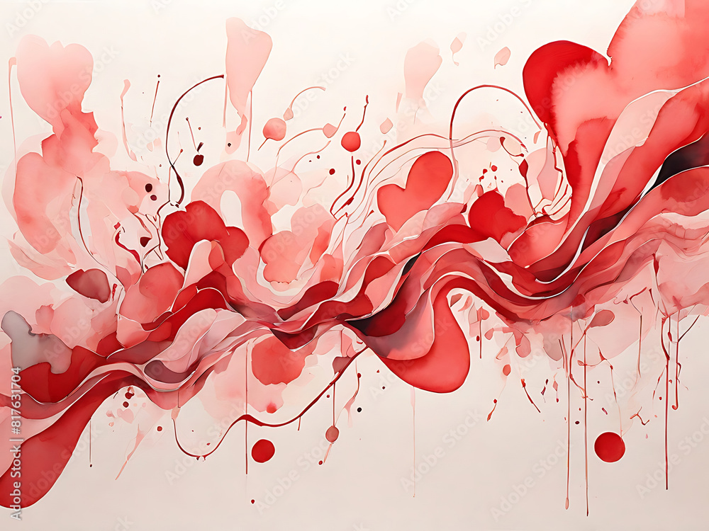 Red abstract background resembling sea waves The bright red color of ...