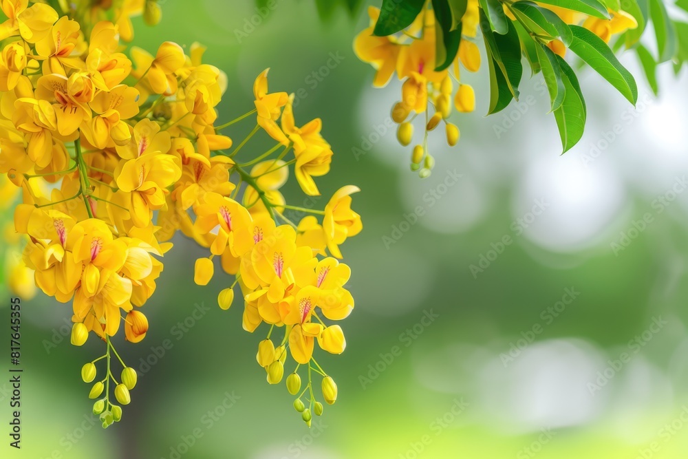 Kanikkonna, Golden shower, Cassia Fistula, bloom in tree using by Hindu Vishu festival Vishu ...